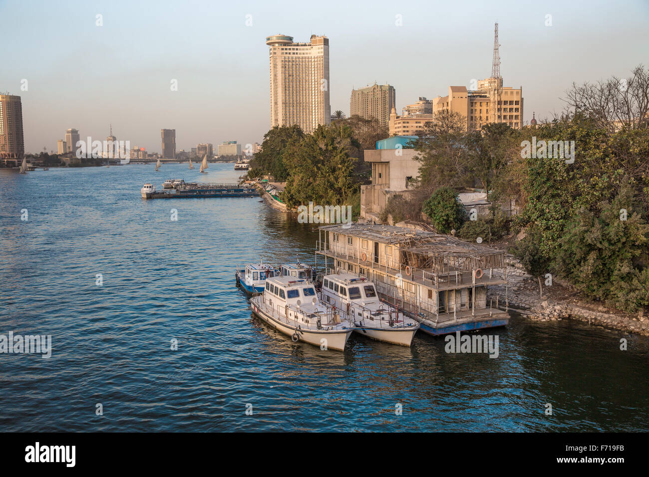 Egypt, Cairo, Nile River, Boat, Landscape Stock Photo - Alamy