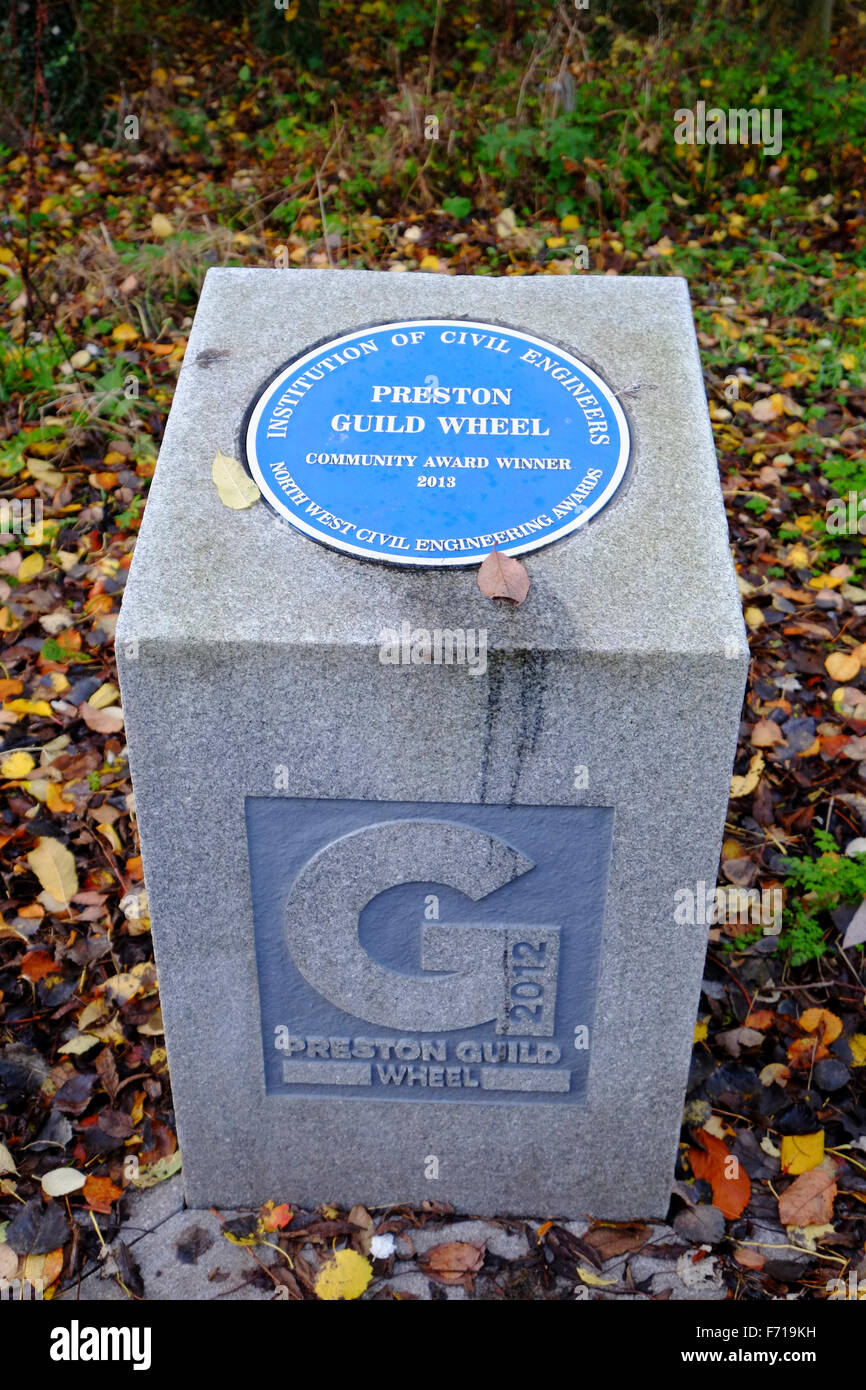 Preston Guild Wheel Commemorative stone Stock Photo - Alamy