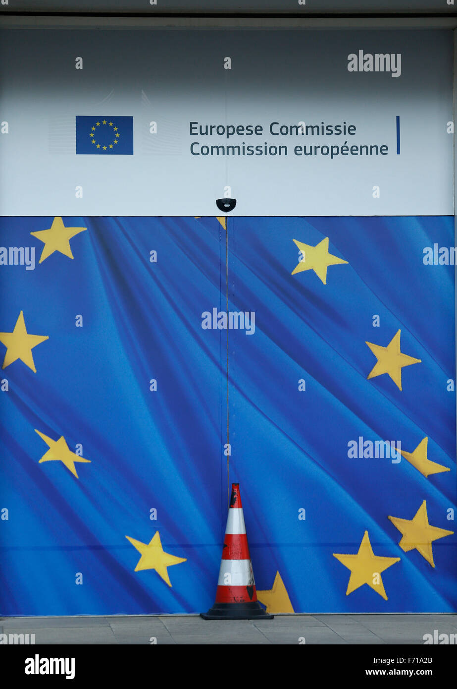 Brussels. 23rd Nov, 2015. Photo taken on Nov. 23, 2015 shows a entrance ...