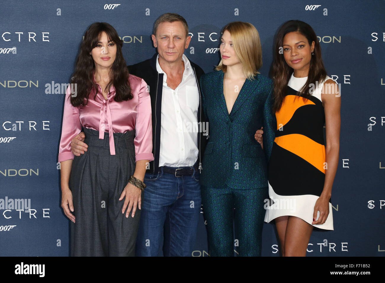 James Bond Spectre photocall - Arrivals Featuring: Monica Bellucci, Daniel Craig, Lea Seydoux ...