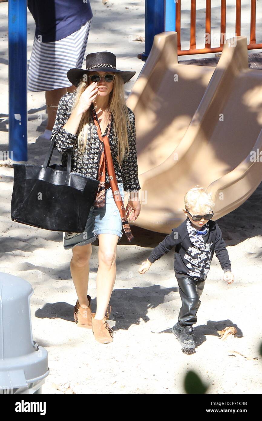 Fergie takes her son to the park in Brentwood Featuring: Fergie, Stacy ...