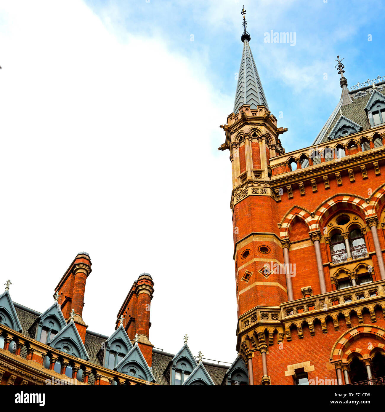 old architecture in london england windows and brick exterior wall ...