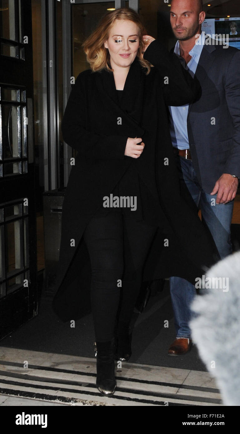Adele out in London at BBC Studios Featuring: Adele Adkins Where ...