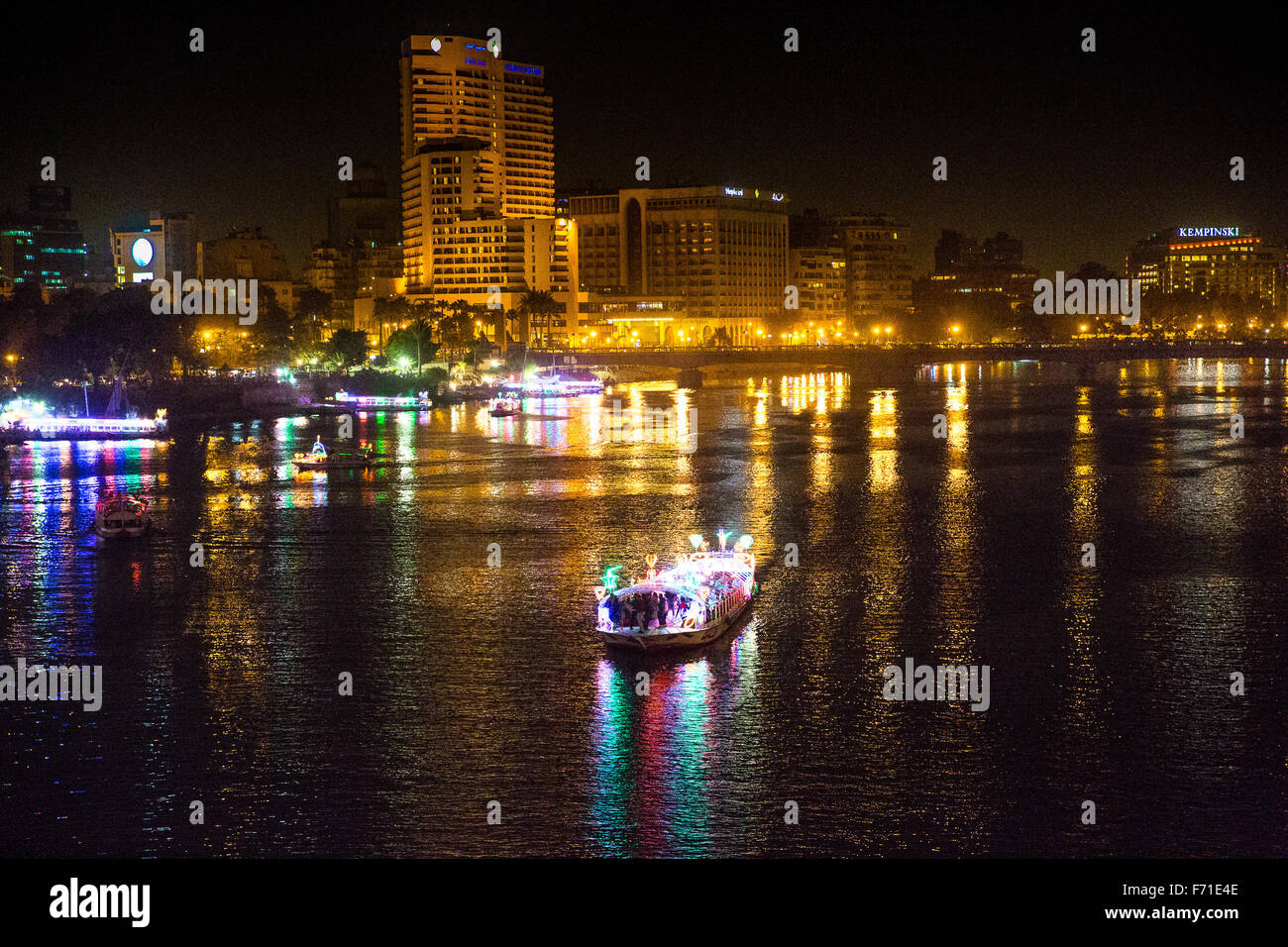 The Nile River At Night