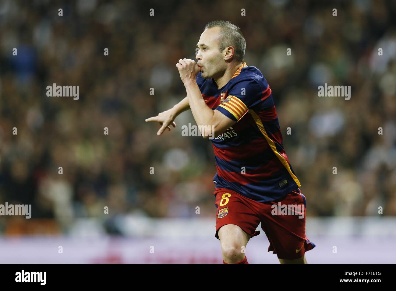 Madrid, Spain. 21st Nov, 2015. Andres Iniesta (Barcelona) Football ...