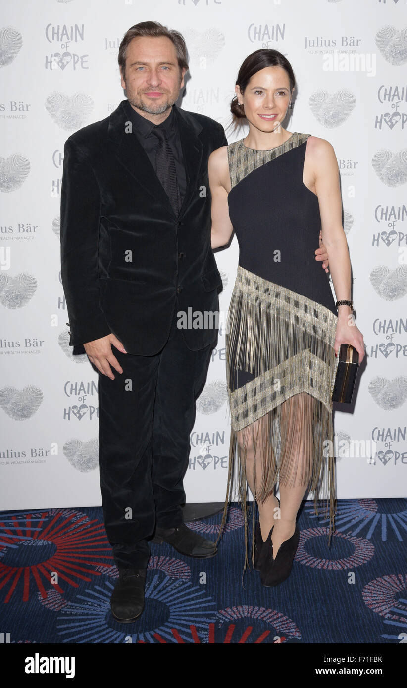 London, UK. Stephen Lord and Elaine Cassidy at The Chain Of Hope Ball ...