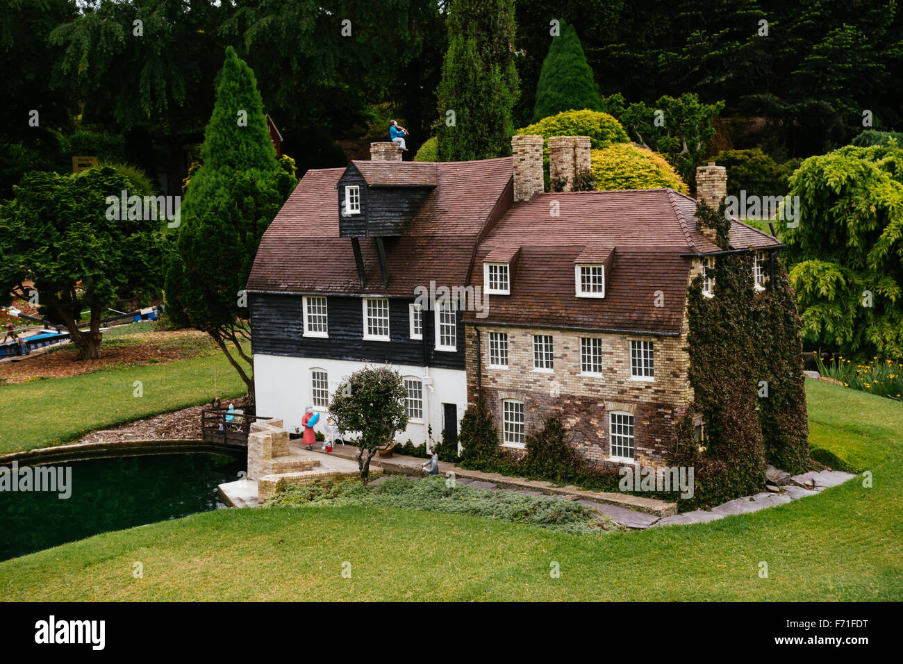 UK Miniature mansion Stock Photo - Alamy