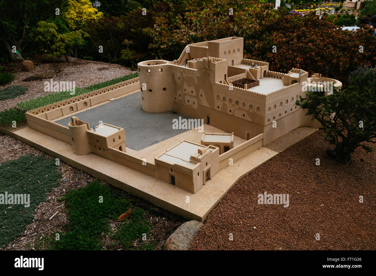 Oman Jabrin Fort miniature replicate Stock Photo - Alamy