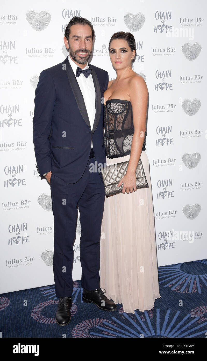 London, UK. Robert Pires and Jessica Lemarie at The Chain Of Hope Ball ...
