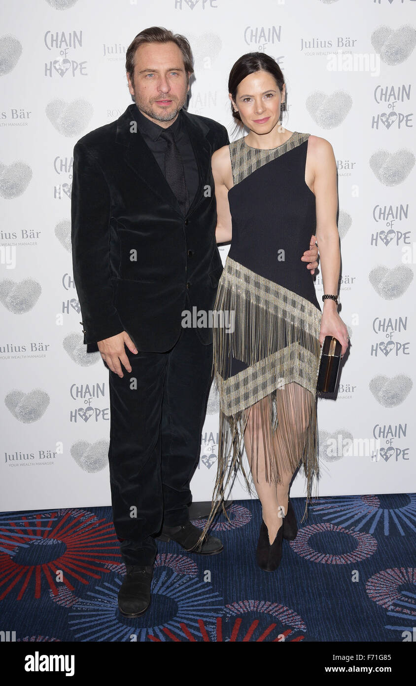 London, UK. Stephen Lord and Elaine Cassidy at The Chain Of Hope Ball ...
