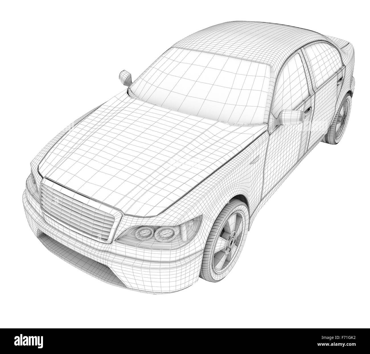 Top view modern car Black and White Stock Photos & Images - Alamy