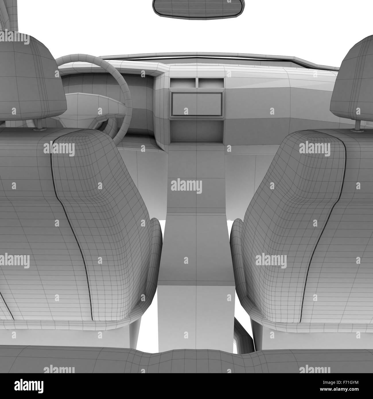 Interior view car modern Black and White Stock Photos & Images - Alamy