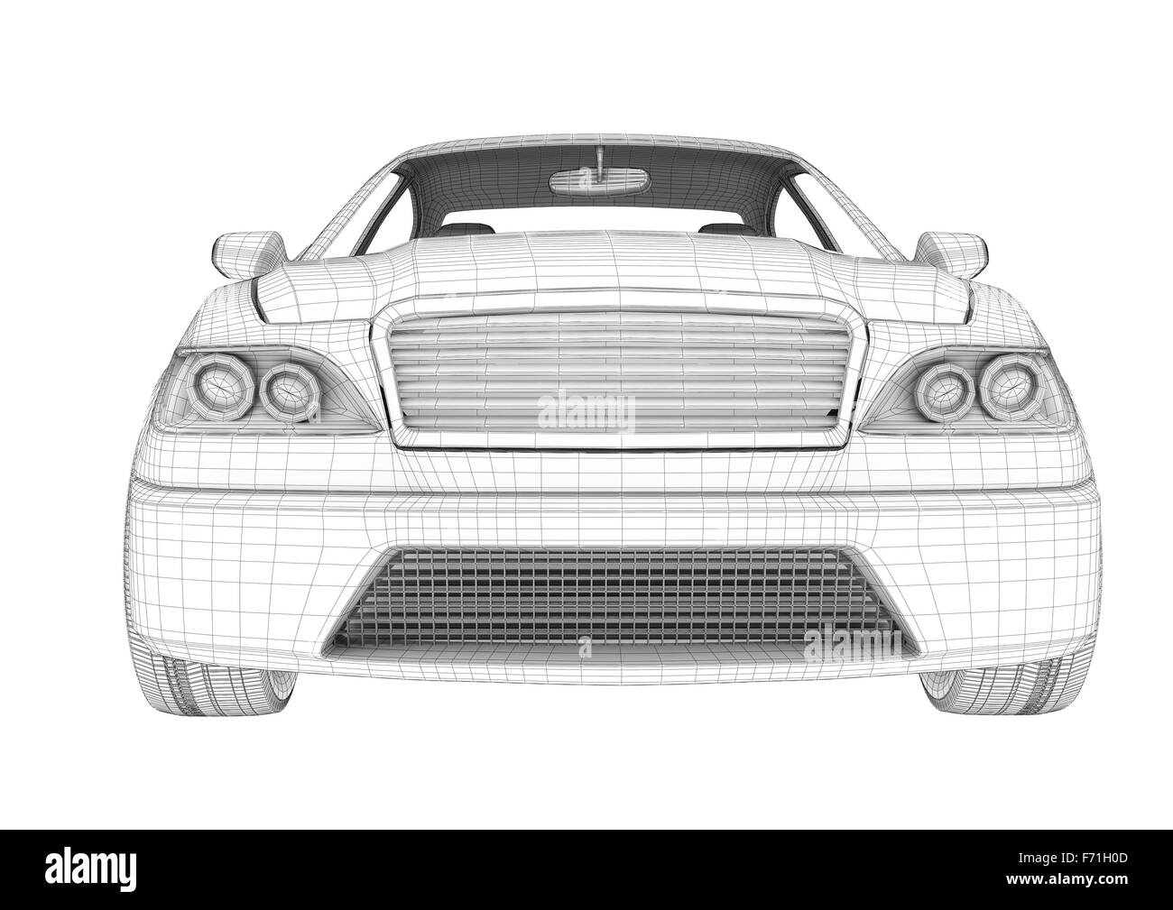 Car on white, front view Stock Photo - Alamy