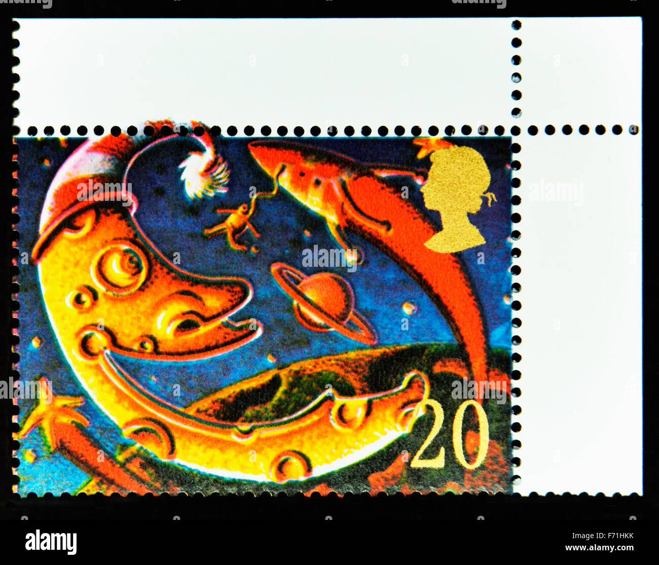 Postage stamp. Great Britain. Queen Elizabeth II. 1990. Greetings ...
