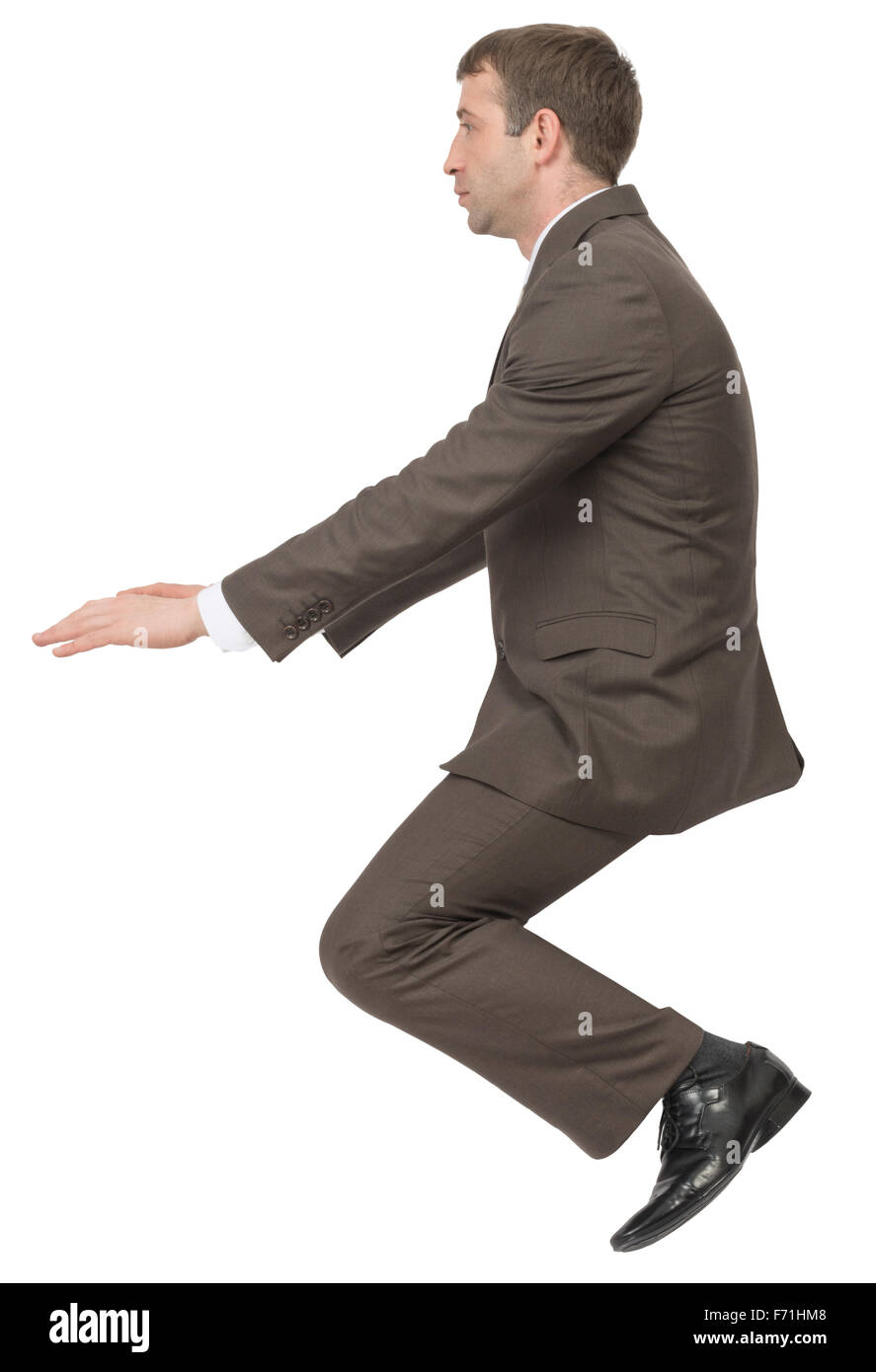 Man sitting on empty space Stock Photo - Alamy