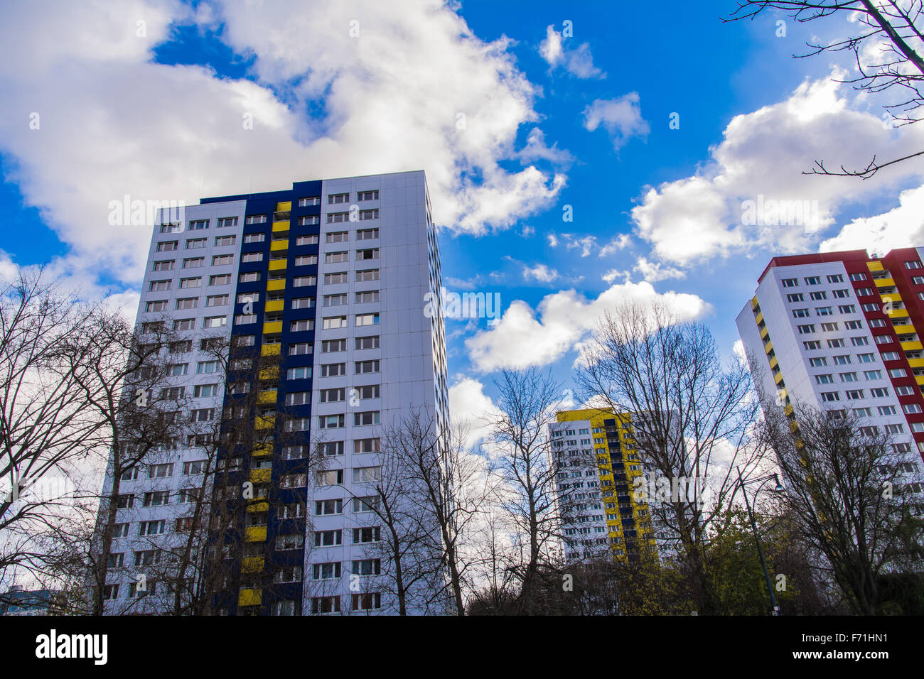 Apartment blocks in the former East Berlin, Germany Stock Photo - Alamy