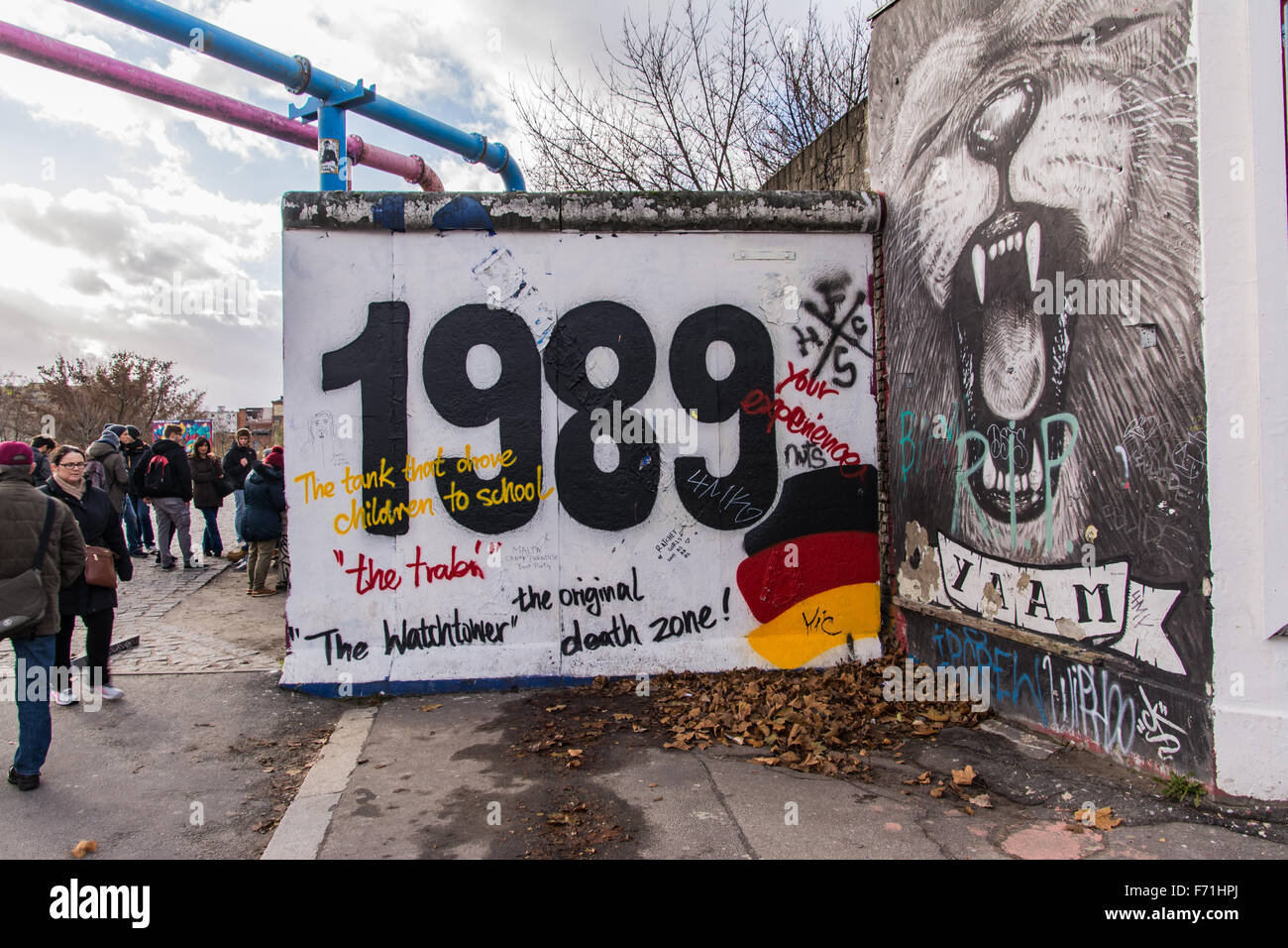 Sections of the Berlin Wall in Berlin Germany Stock Photo - Alamy