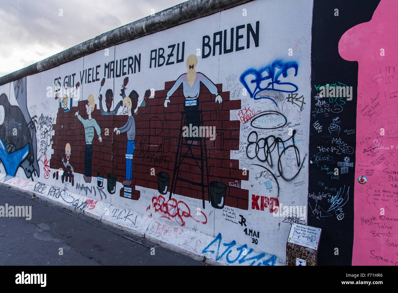 Sections of the Berlin Wall in Berlin Germany Stock Photo - Alamy
