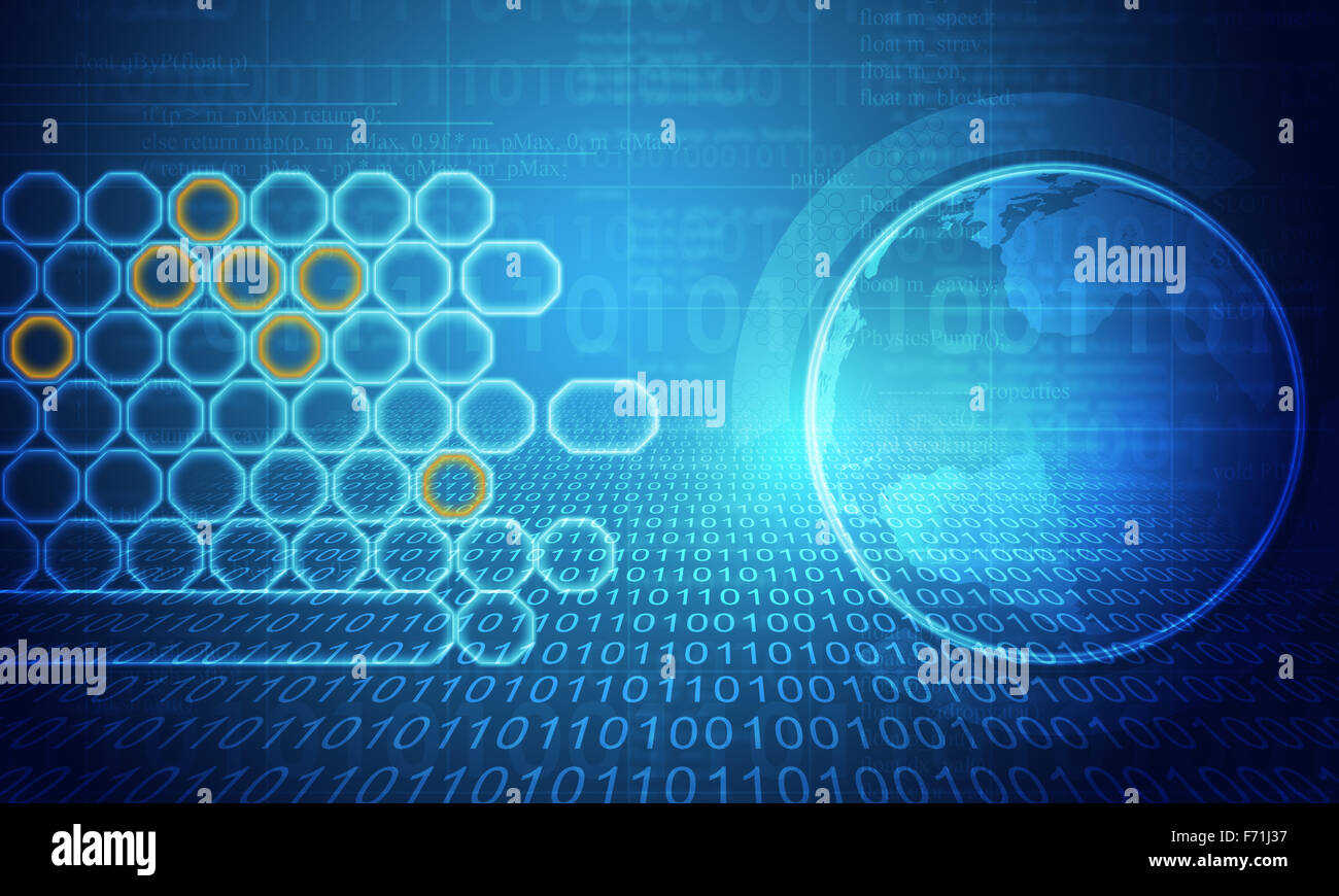 Blue holographic screen with numbers Stock Photo - Alamy