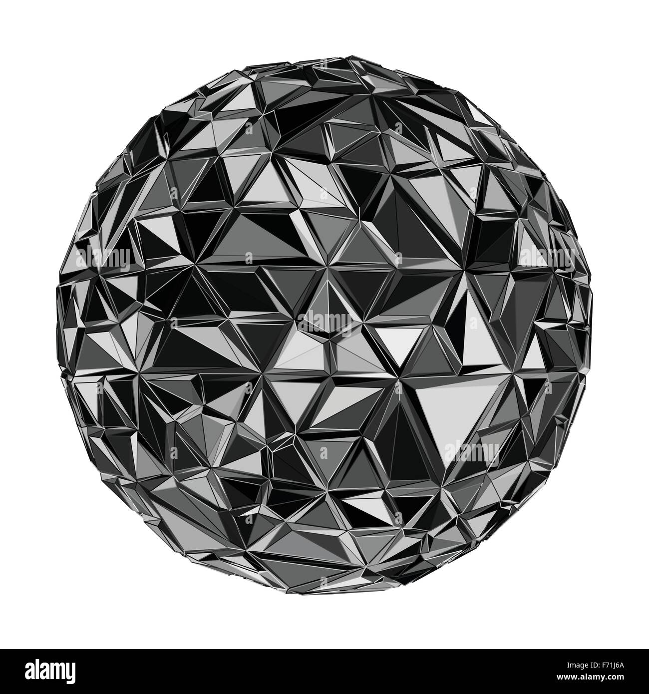 Geometric Black polygonal ball Stock Vector Image & Art - Alamy