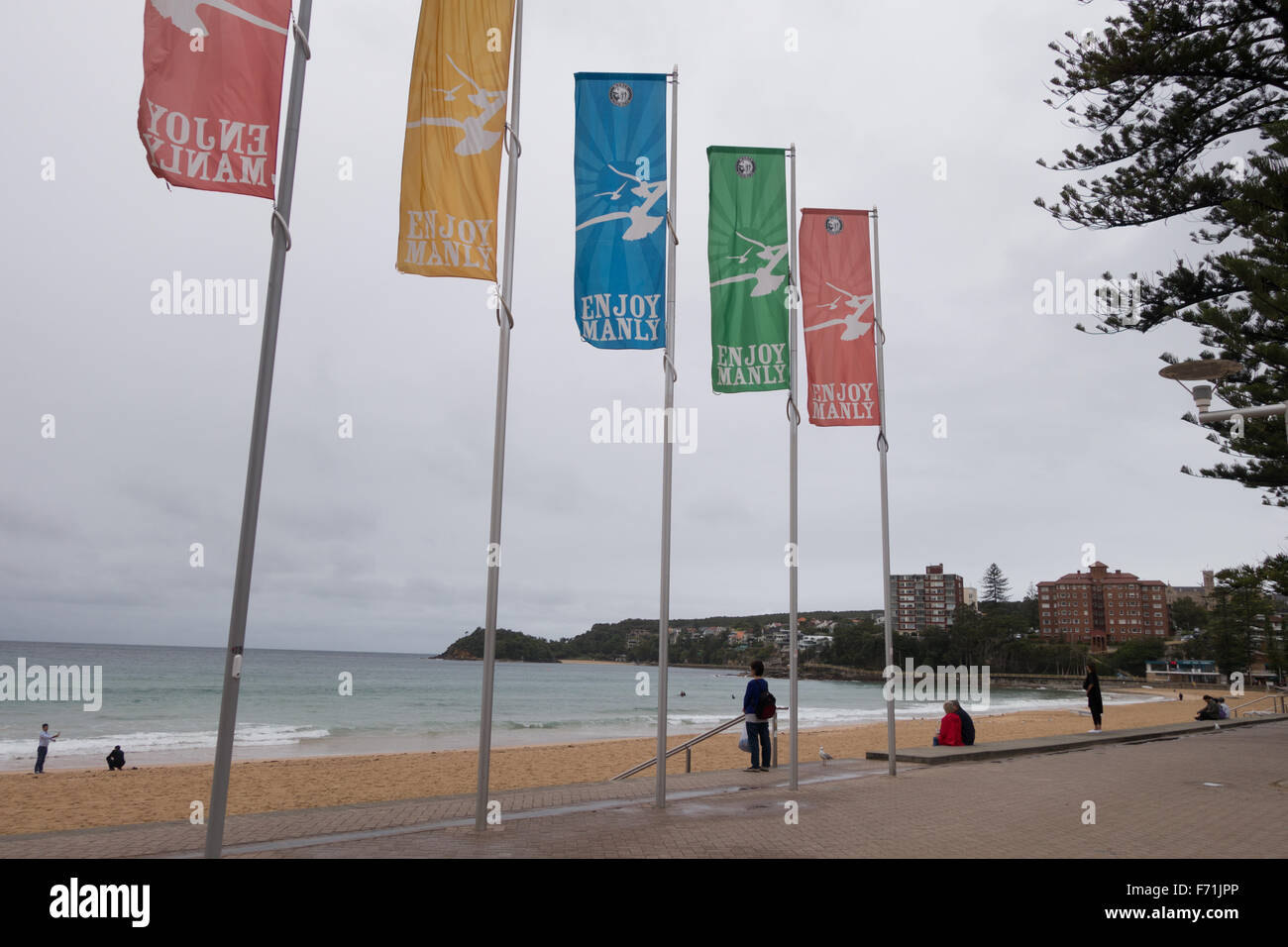 Beach flags hi-res stock photography and images - Alamy