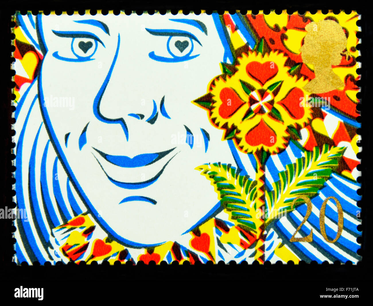 Postage stamp. Great Britain. Queen Elizabeth II. 1990. Greetings ...