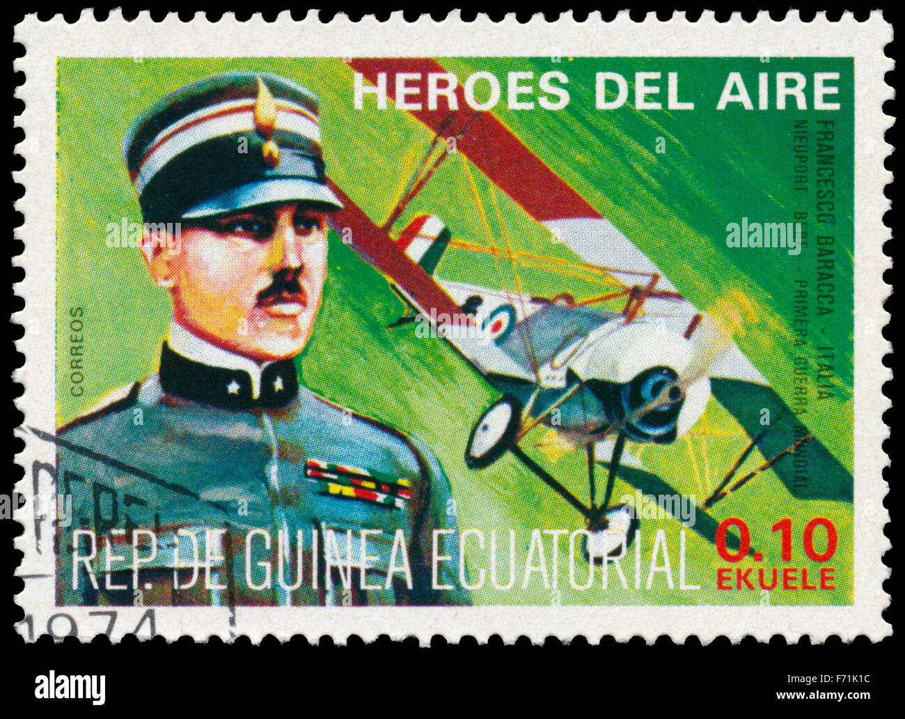 EQUATORIAL GUINEA - CIRCA 1977: a stamp printed in Equatorial Guinea ...