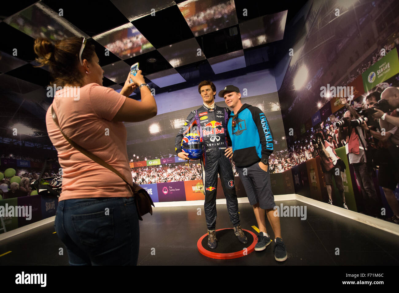 visitor take picture inside madame tussauds wax figure museum Sydney ...