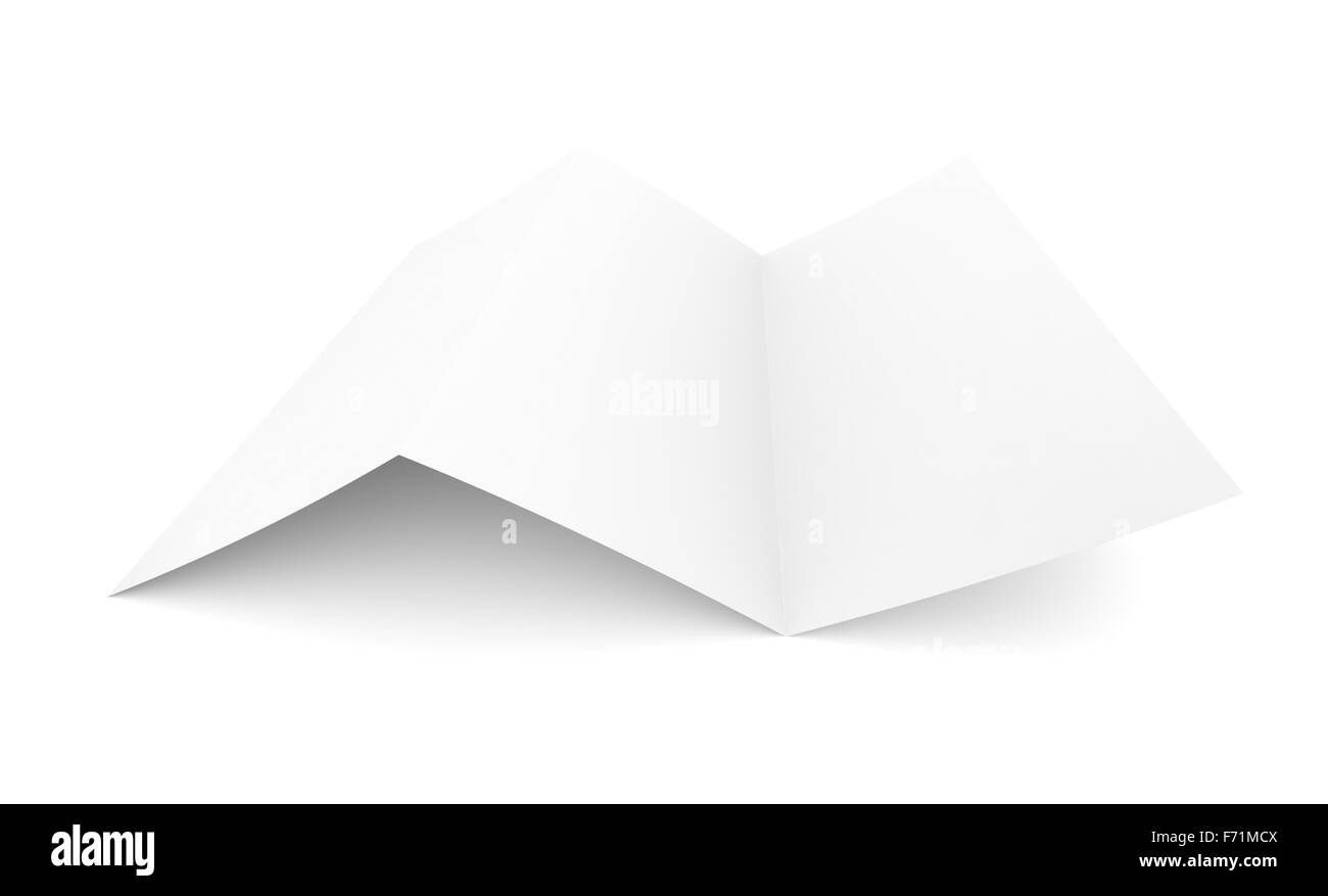 Blank paper booklet on white Stock Photo - Alamy