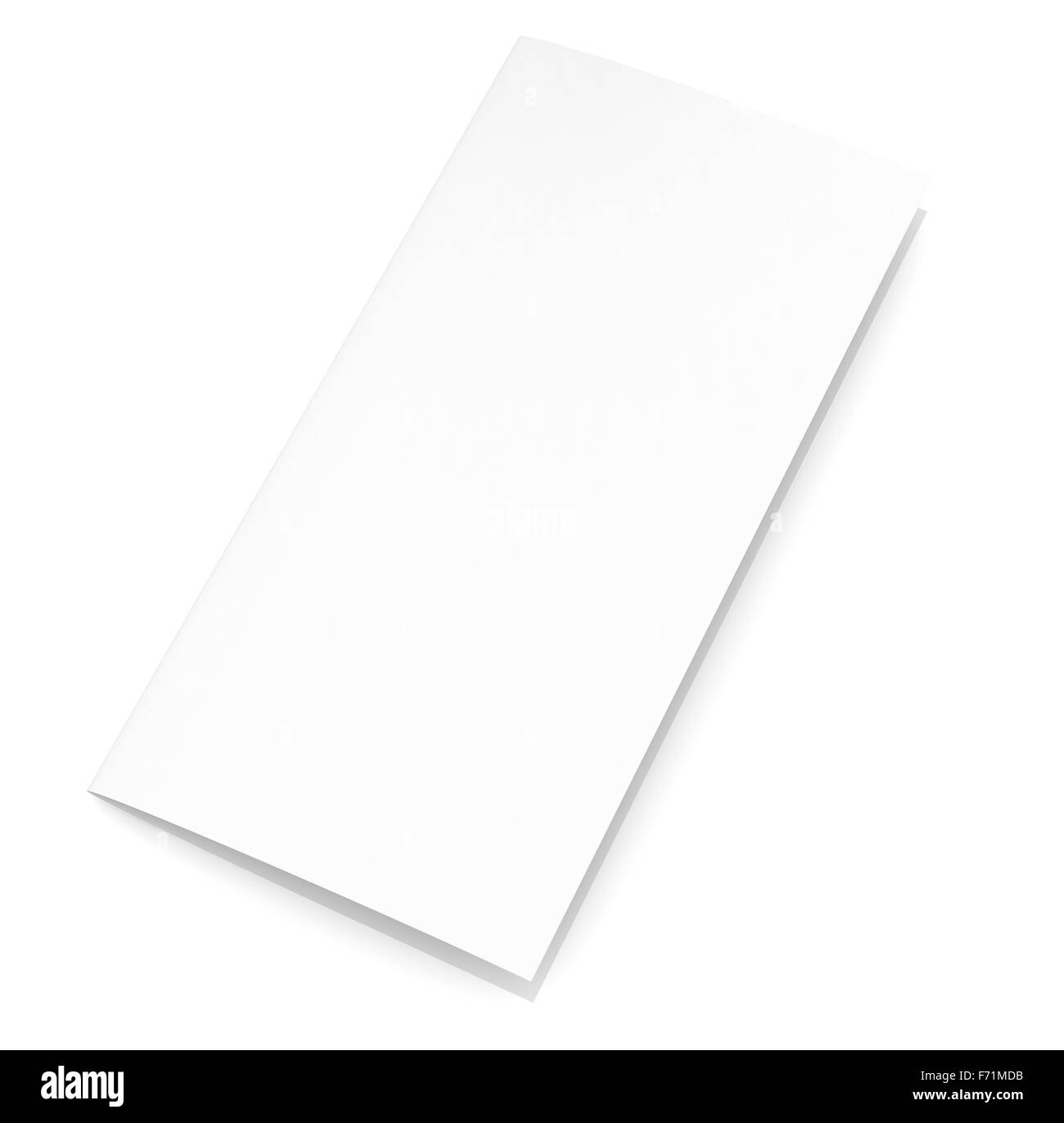 Blank paper brochure on white background Stock Photo - Alamy