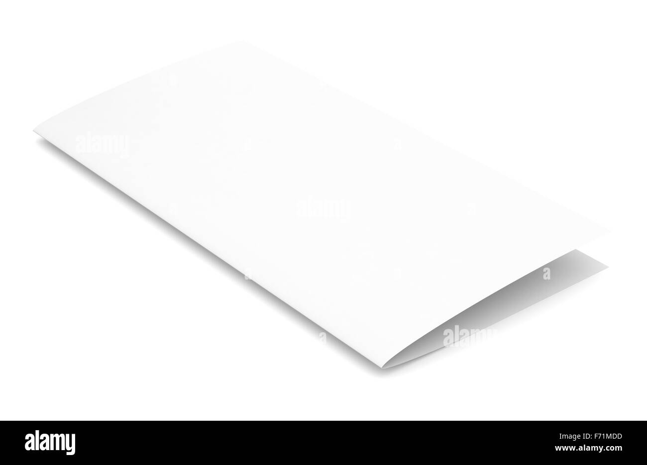 Empty paper booklet on white background Stock Photo - Alamy