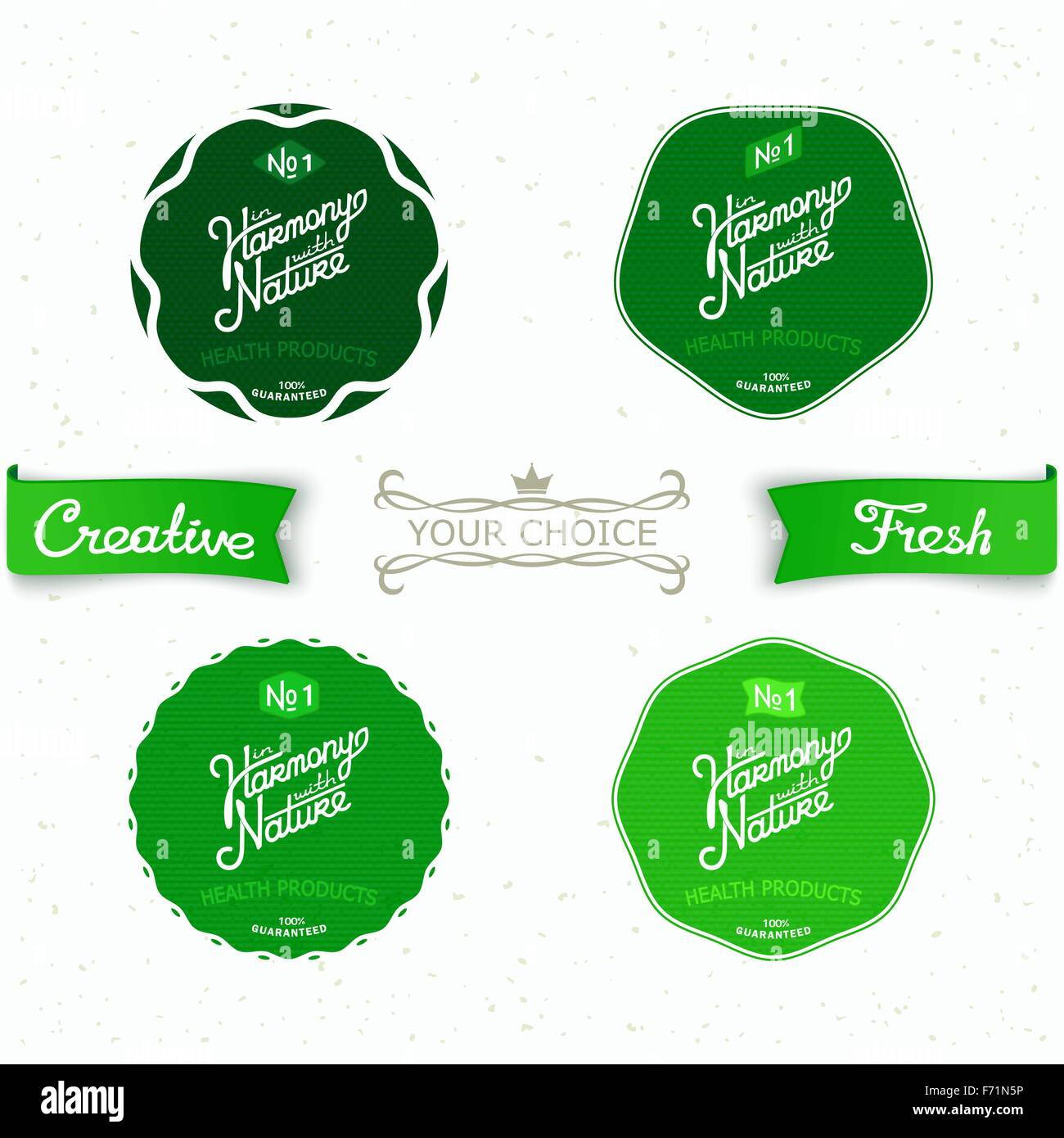 Set vintage labels on the theme of nature Stock Vector Image & Art - Alamy