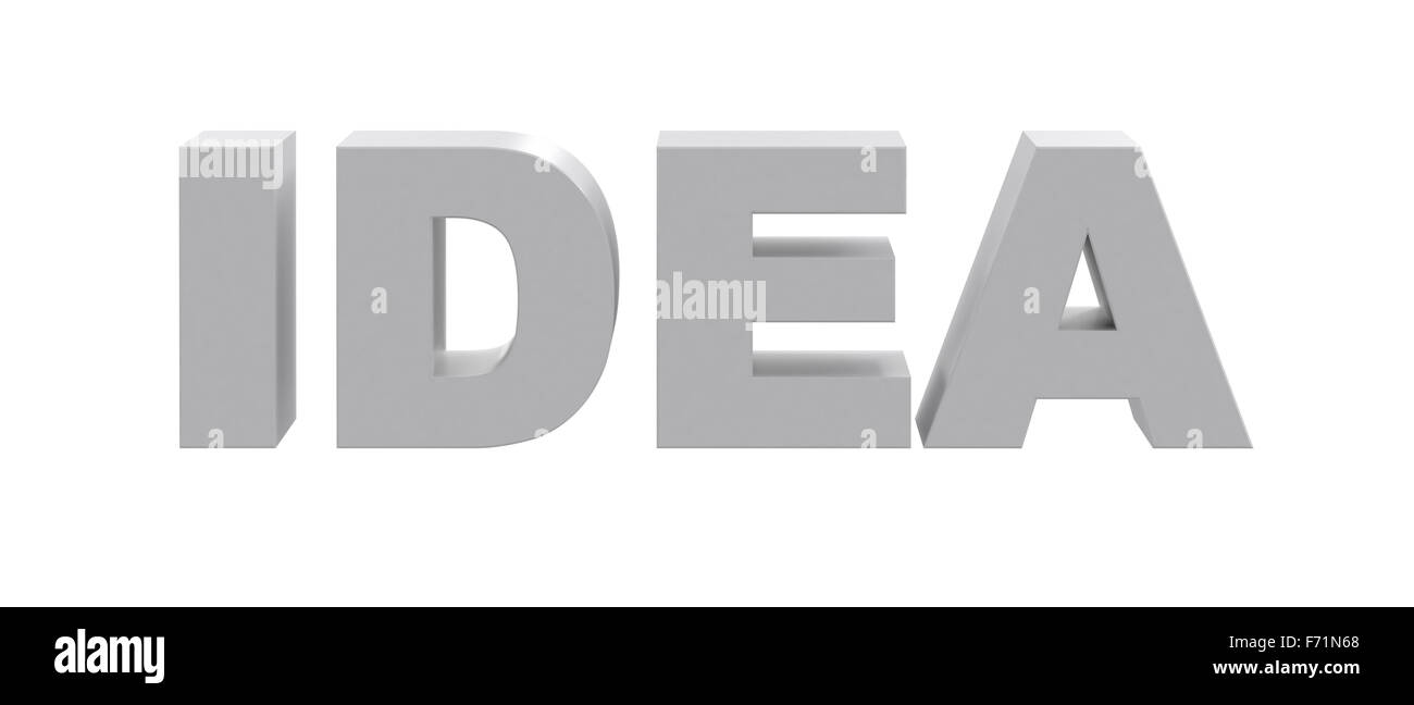 Word idea on white Stock Photo - Alamy