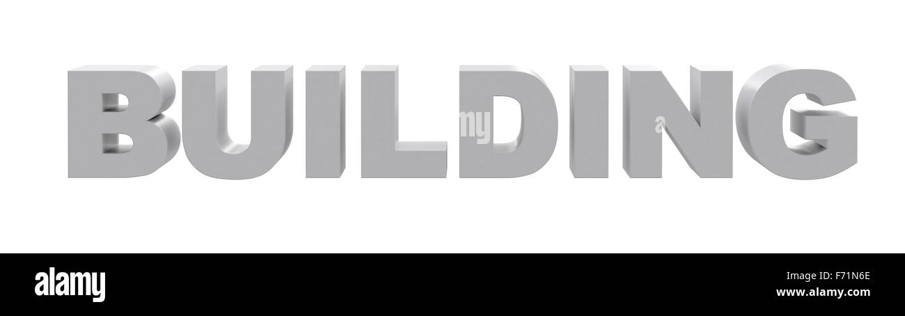 Word building on white Stock Photo - Alamy