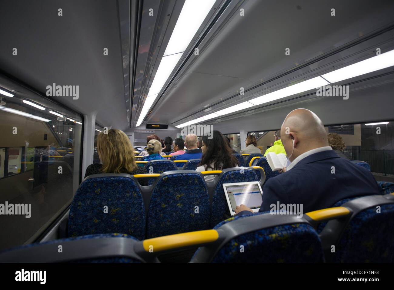 inside sydney railway train Stock Photo - Alamy
