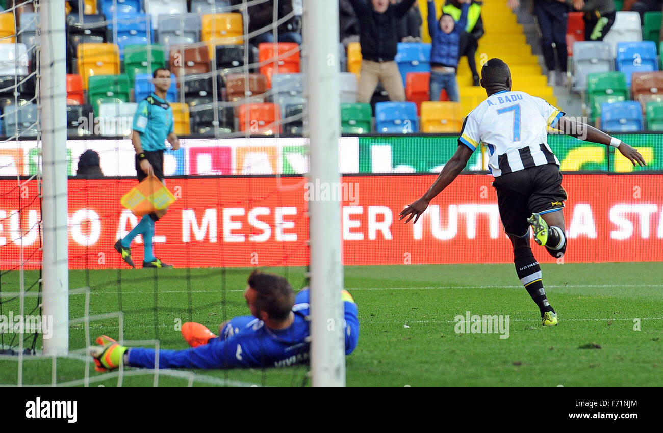 Udine, Italy. 22nd November, 2015. Udinese's midfielder Emmanuel Badu ...