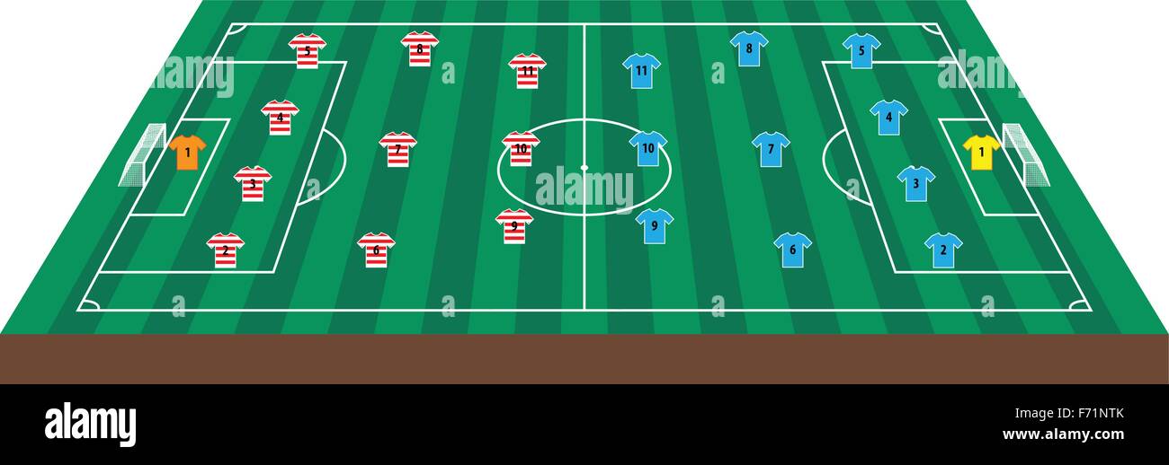 image of a isometric soccer field. Global colors used Stock Vector ...