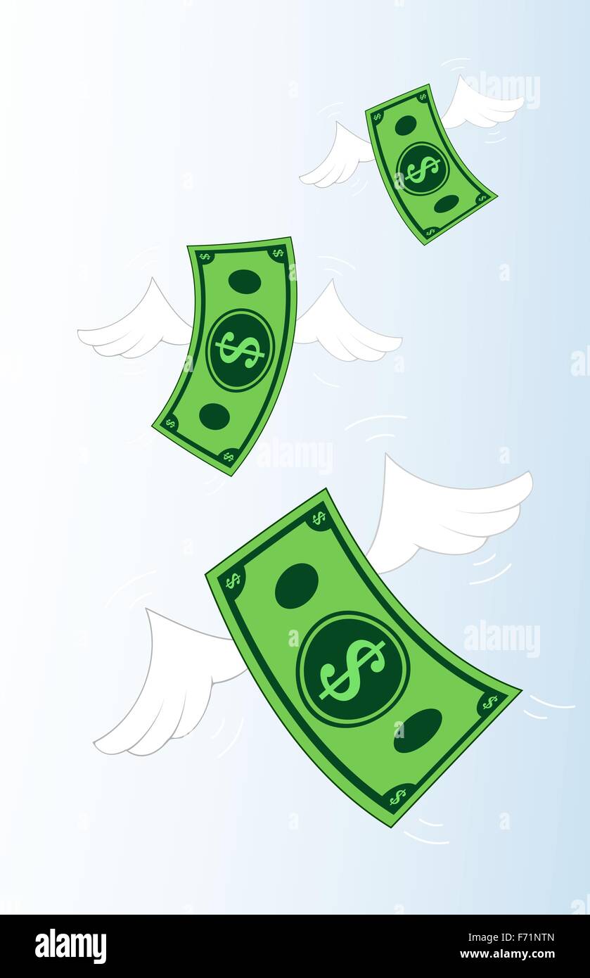 money flying away Stock Vector Image & Art - Alamy
