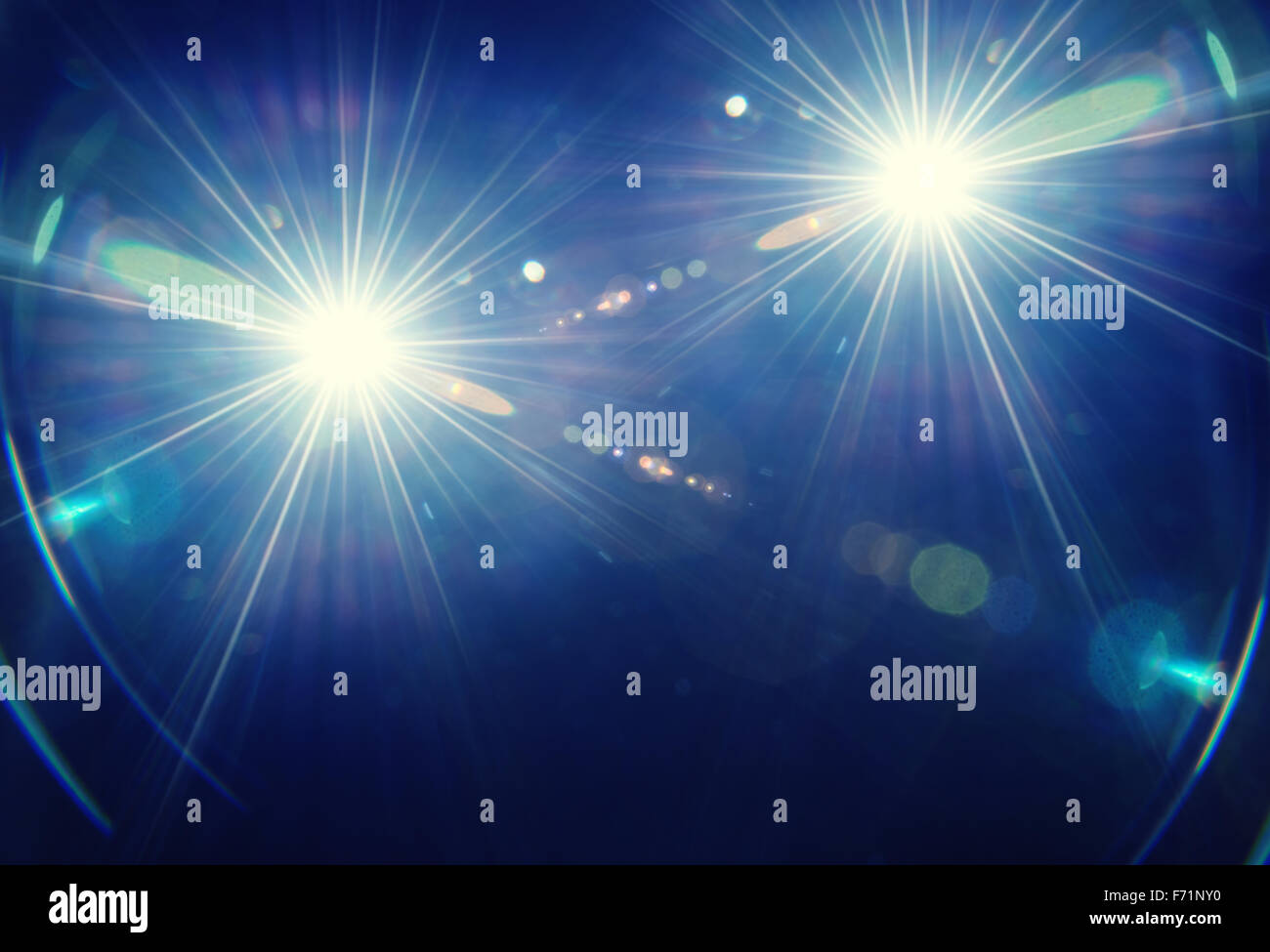 Abstract blue background lens flare hi-res stock photography and images ...