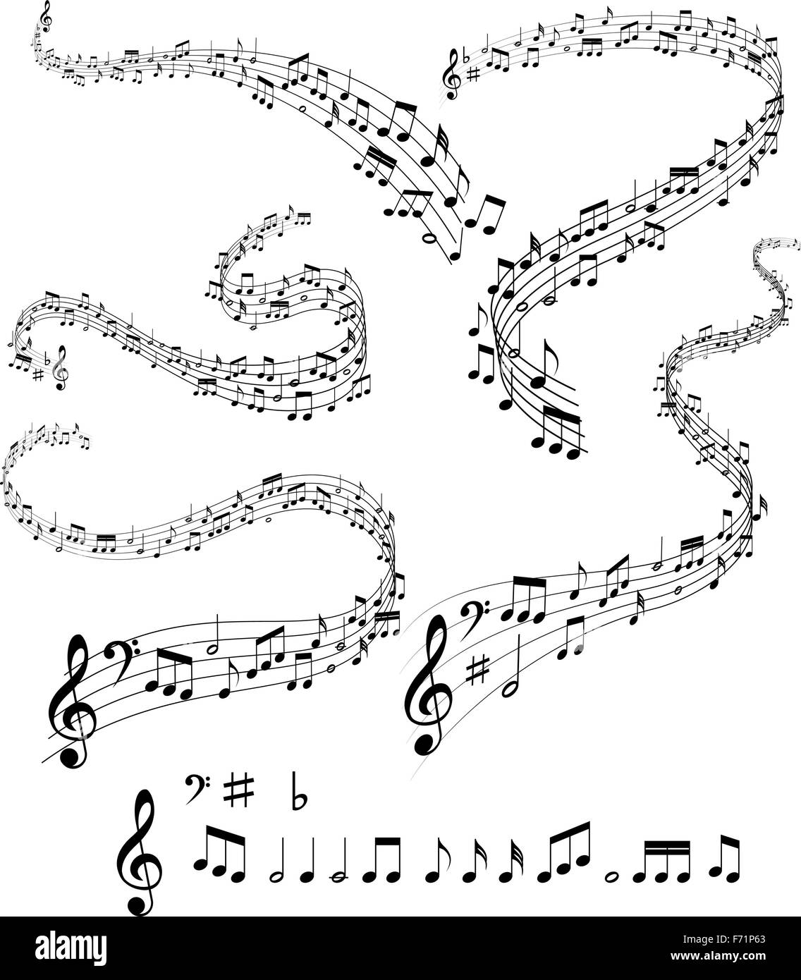 vector image of musical notes. No effects used Stock Vector Image & Art ...