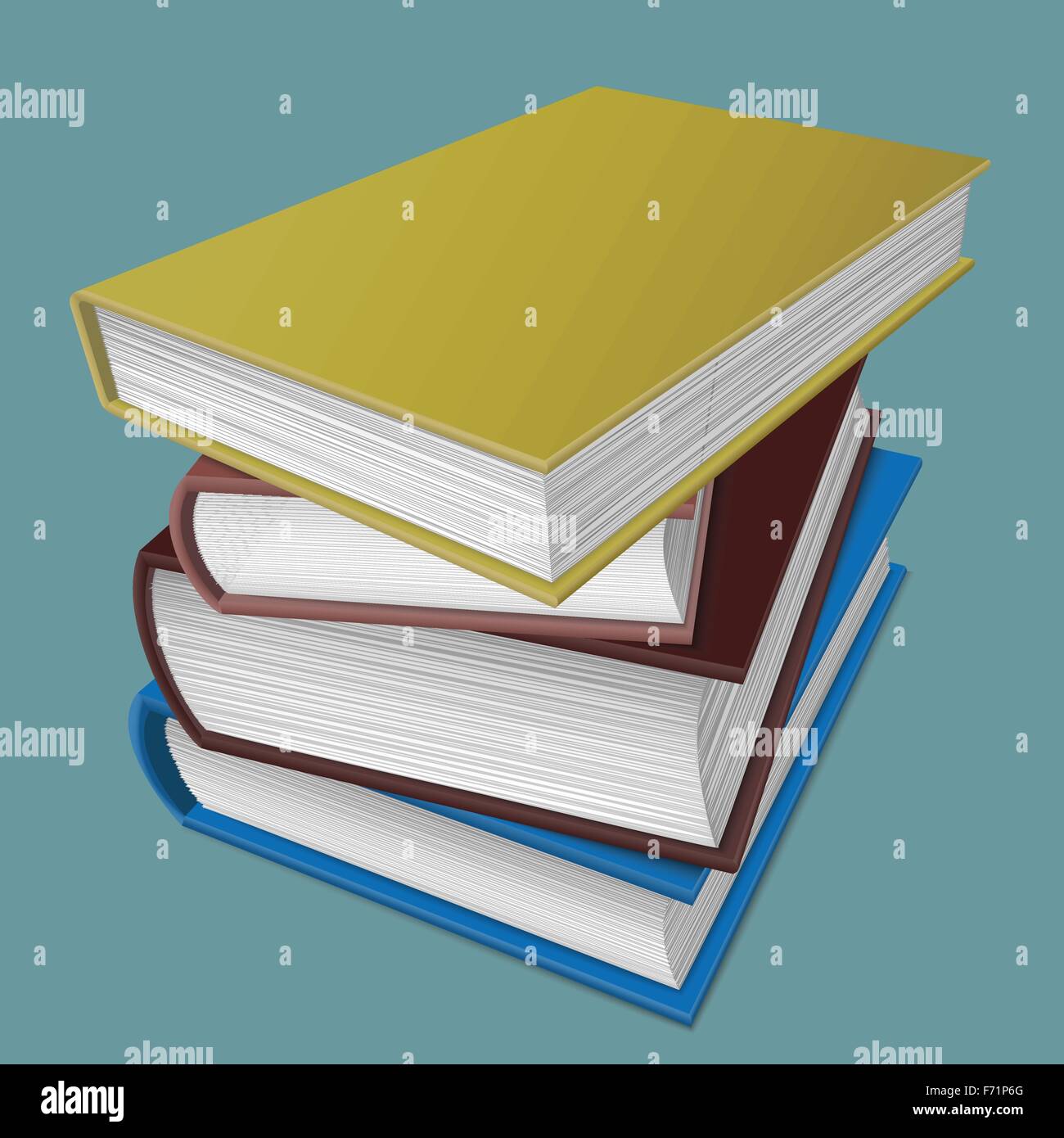 vector image of stack of books. Transparency and blend effects used ...