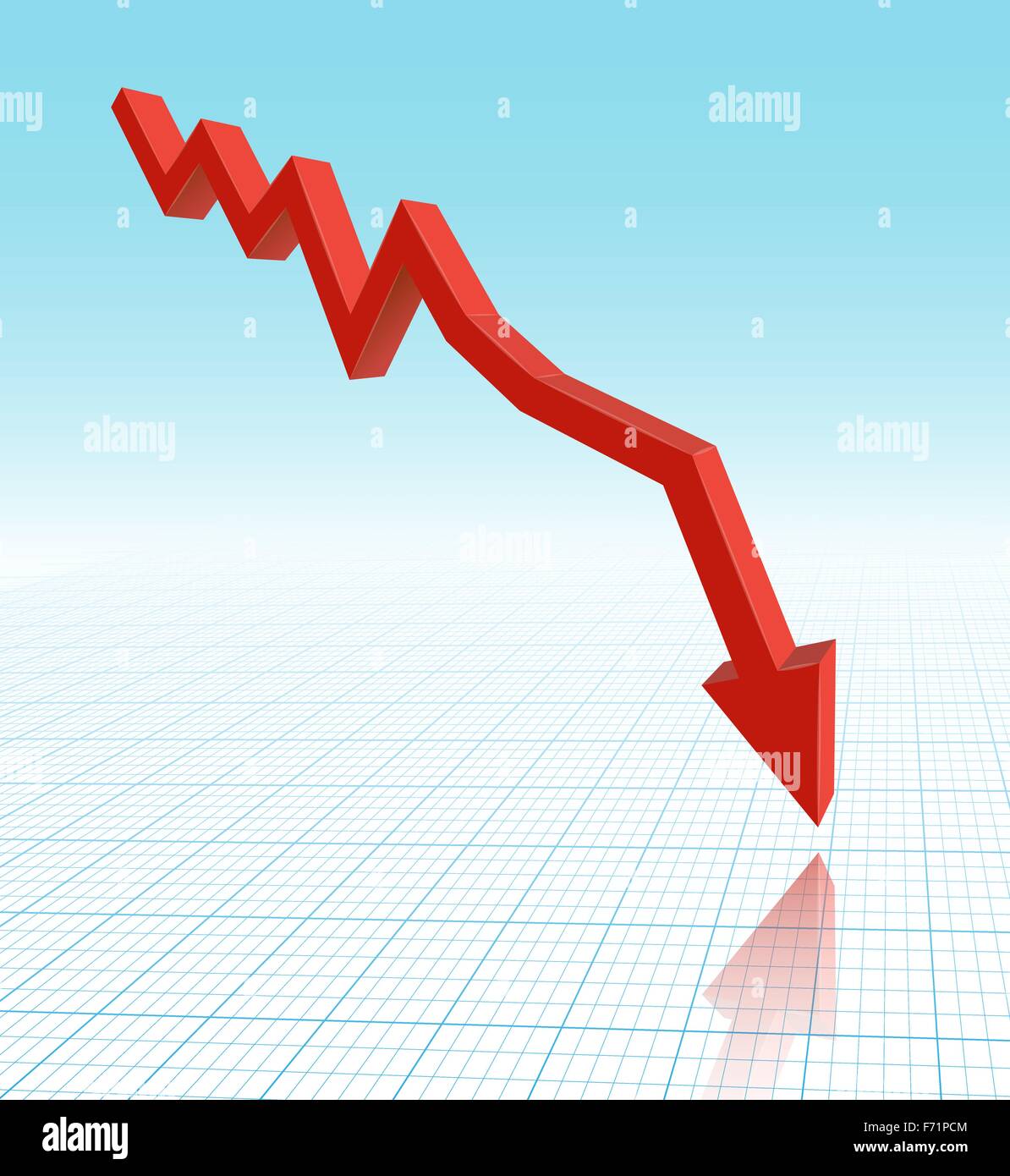 vector image of red graph arrow. Transparency effects used ...