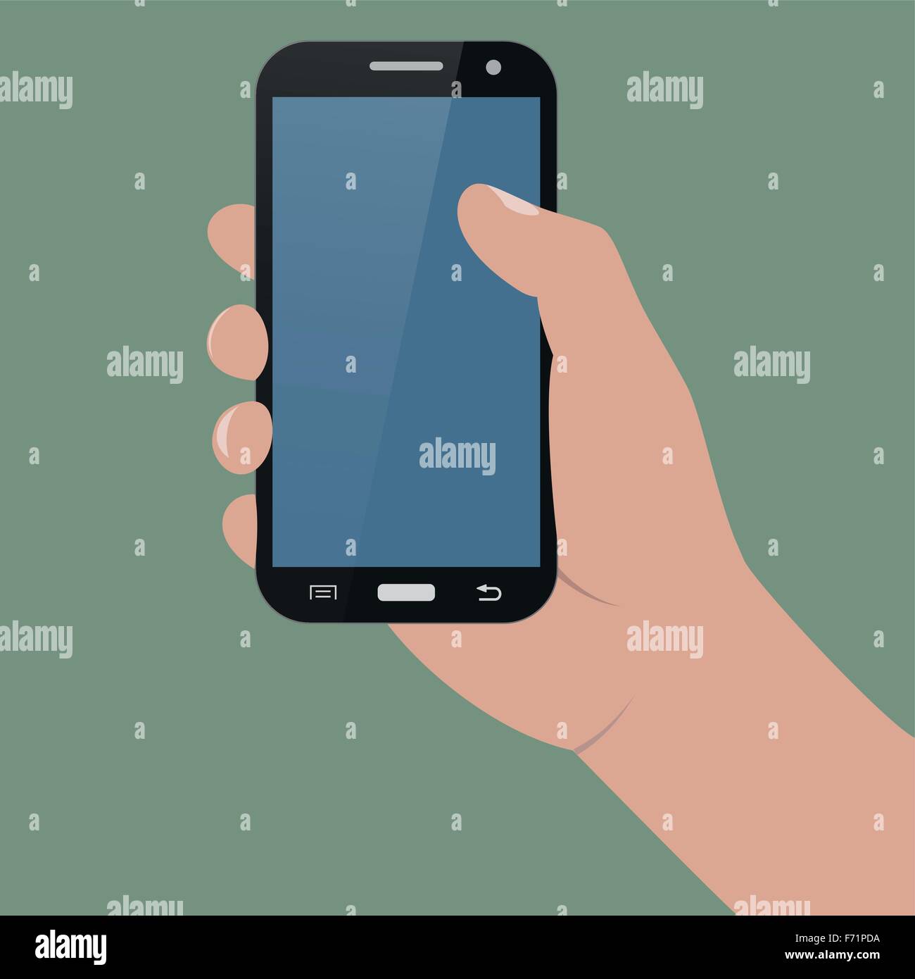 Human hand holding phone Stock Vector Images - Alamy