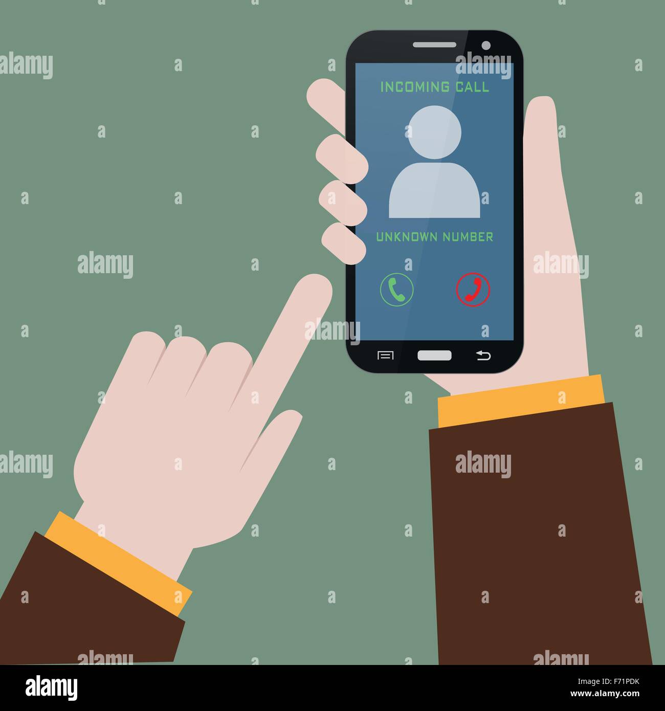 receiving phone call Stock Vector Image & Art - Alamy