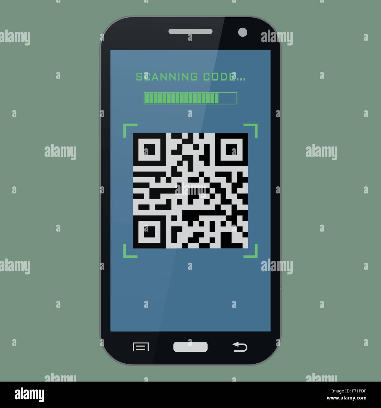 mobile phone scanning code Stock Vector Image & Art - Alamy