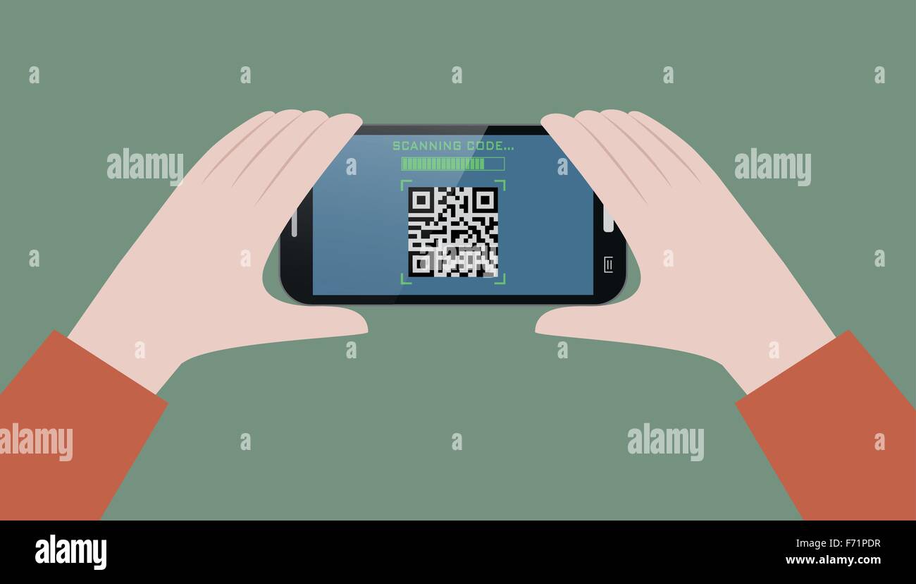 Palm scanning Stock Vector Images - Alamy