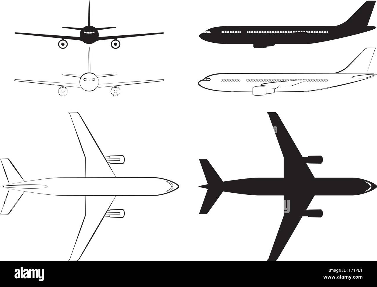 People private airplane Stock Vector Images - Alamy