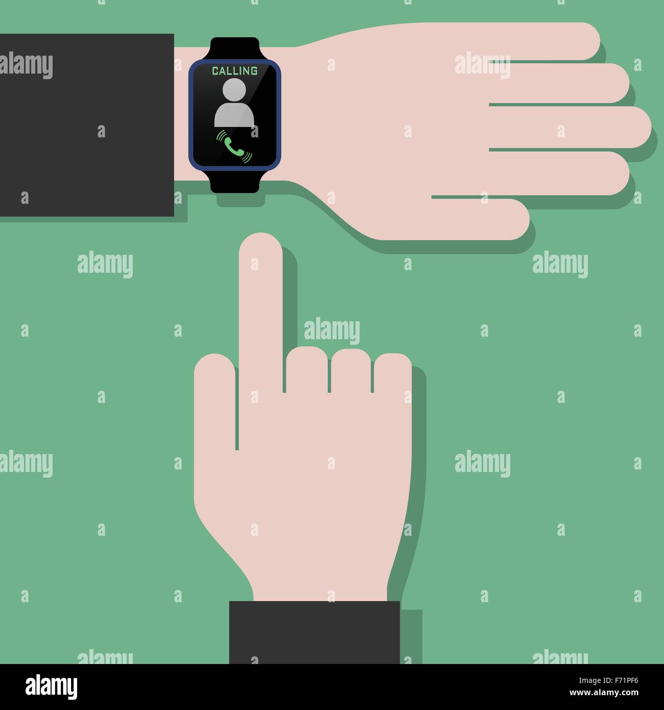 vector image of smart watch making call Stock Vector Image & Art - Alamy