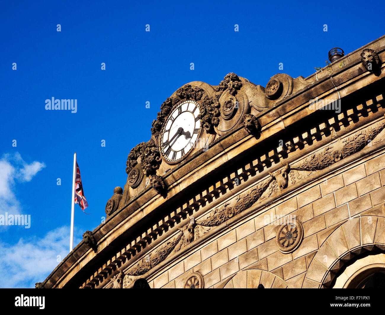 Clock at the Corn Exchange in Leeds West Yorkshire England Stock Photo ...