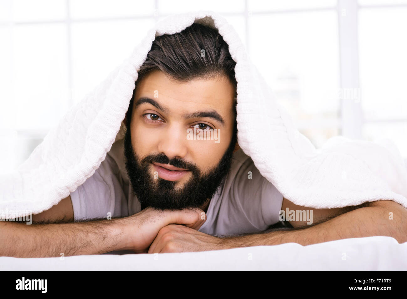 Sleepy young man in the morning Stock Photo - Alamy